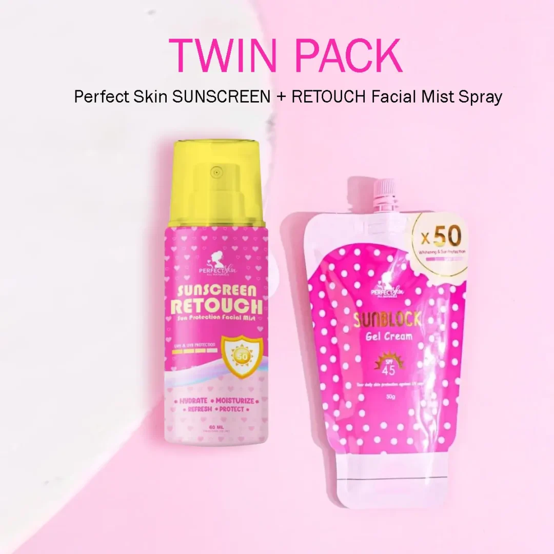 TWIN PACK Perfect Skin SUNSCREEN RETOUCH Facial Mist Spray – NINTY NINE ...